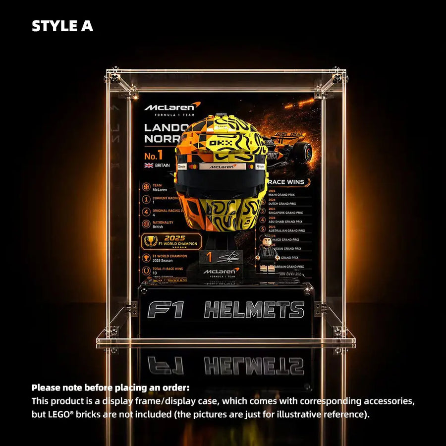 LEGO 43023 & LEGO 43017 McLaren F1 Team Helmet Preview — Display Ideas ...