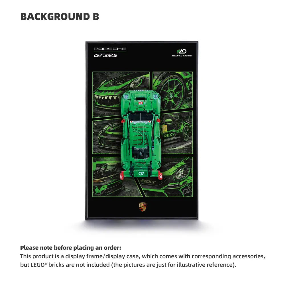 Wall Display Frame for LEGO® Porsche 911 GT3 R REXY AO Racing Car ...