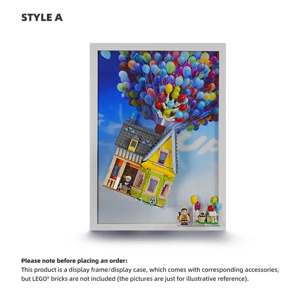 LEGO Display Frame for ‘Up’ House (43217)-Wall Mounted – Dia Display Studio